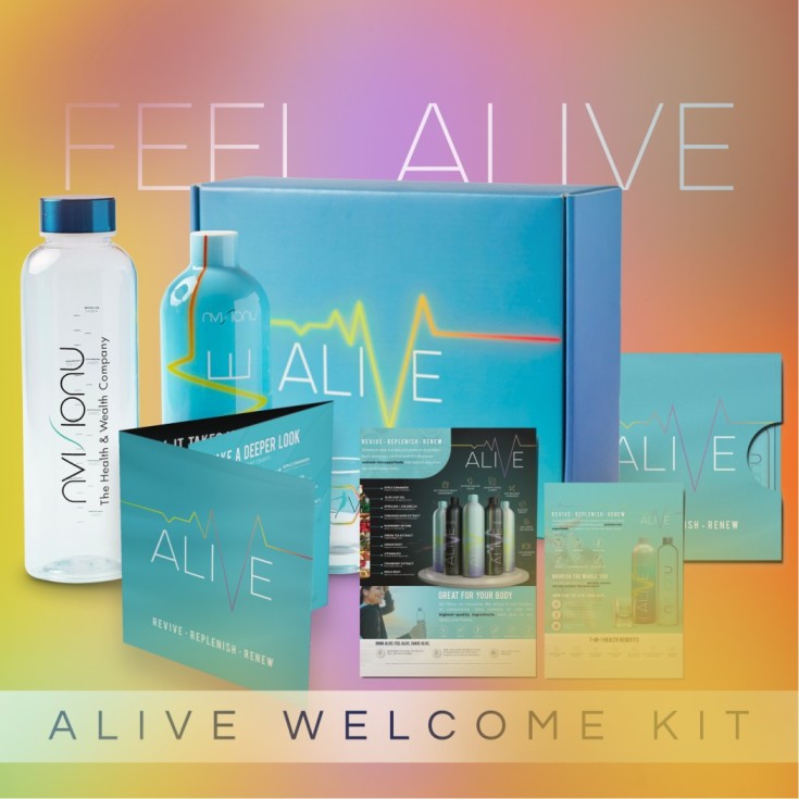 Alive Welcome Kit (Blue) | Daily Liquid Vitality Blend to Feel Your ...